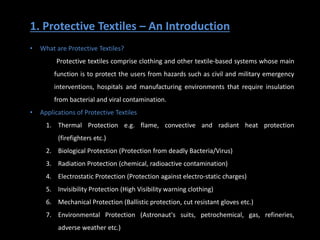 Protective textiles types and scope | PPTX