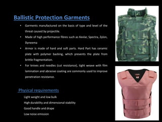 Protective textiles types and scope | PPTX