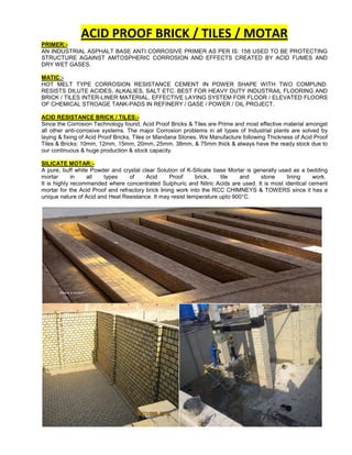 Proteck Anti - Corrosives, Vadodara, Acid Resistance Lining | PDF