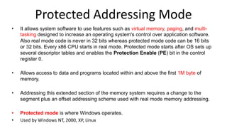 Protected addressing mode and Paging | PPTX