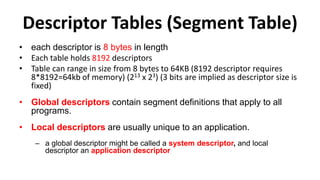 Protected addressing mode and Paging | PPTX