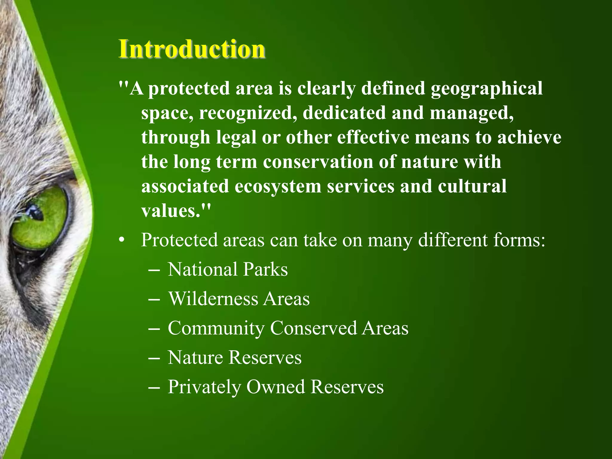 Protected areas of the world & pakistan | PPTX