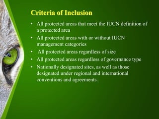 Protected areas of the world & pakistan | PPTX