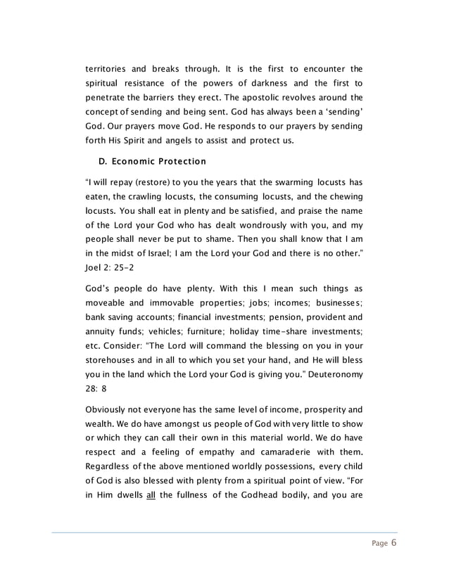 Protected by God | DOCX