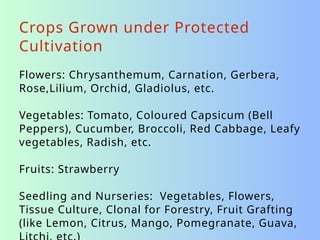 Protected Cultivation in Hi-Tech Horticulture | PPTX