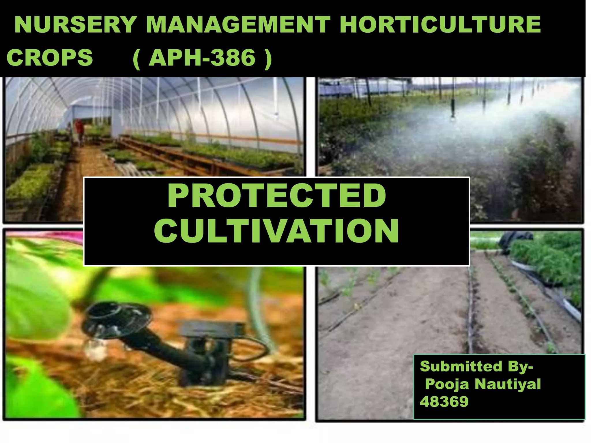 Protected cultivation | PPTX