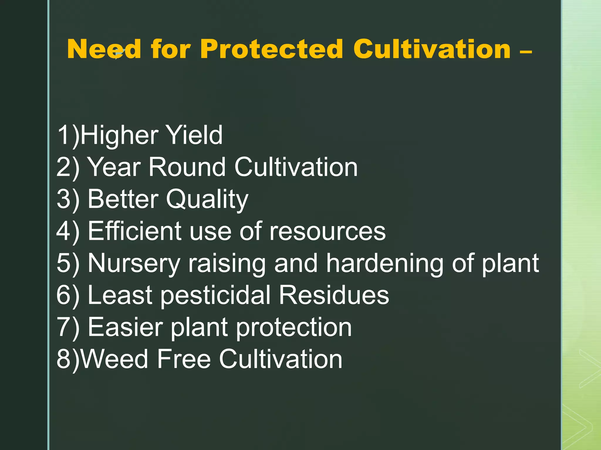 Protected cultivation | PPTX