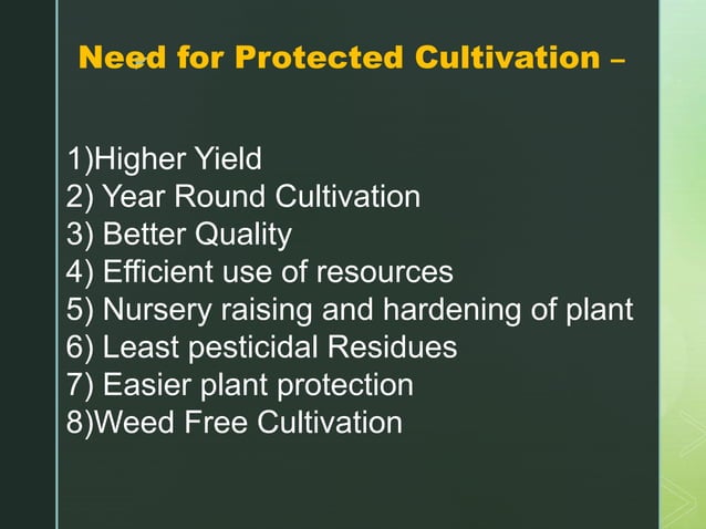 Protected cultivation | PPTX