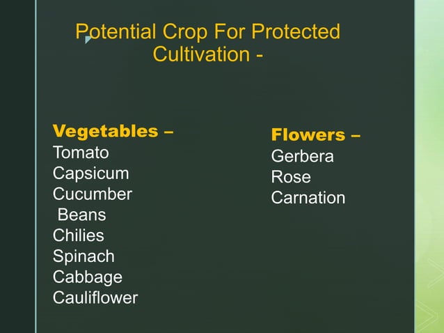 Protected cultivation | PPTX
