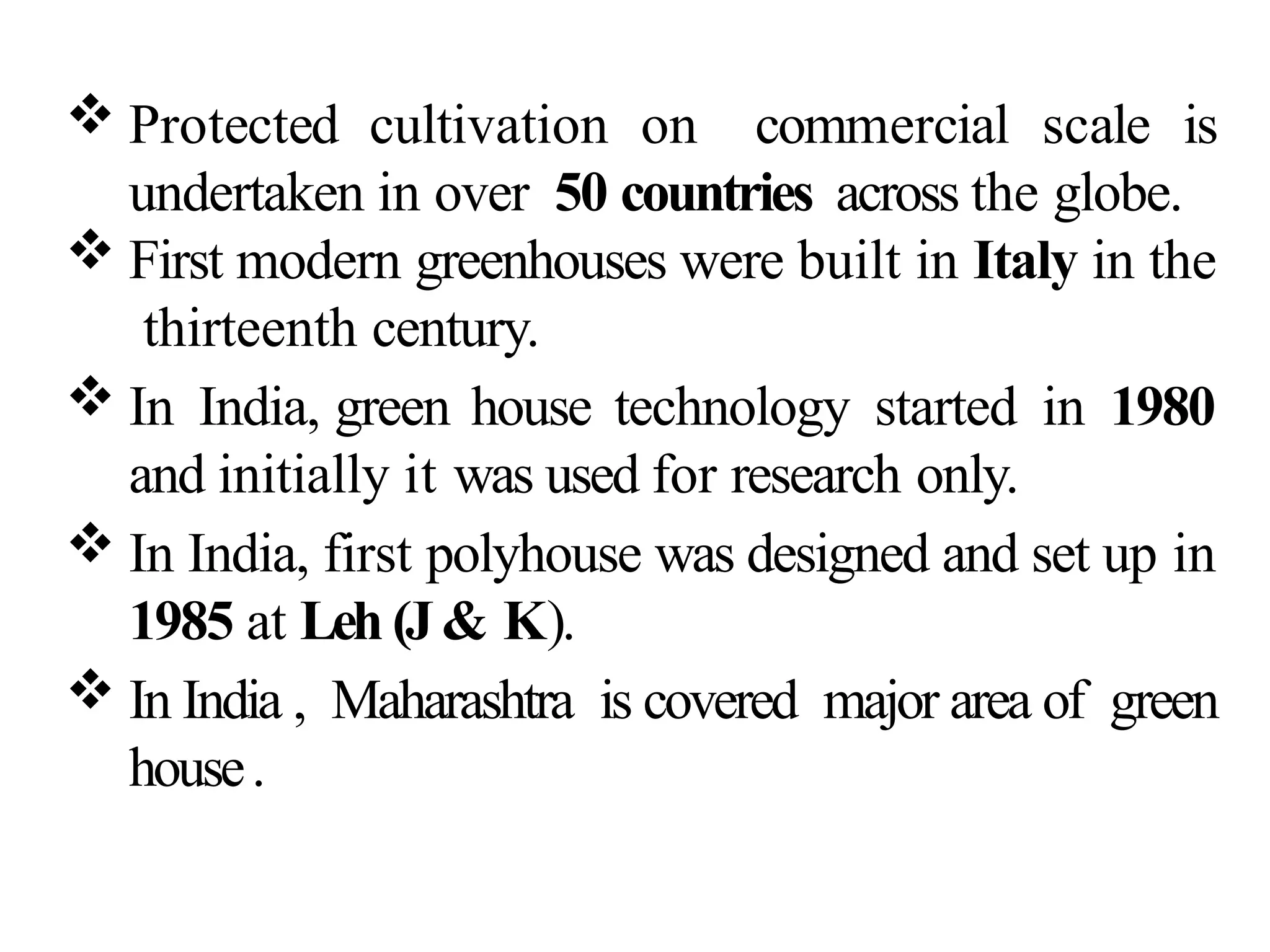 protected cultivation and types of protected cultivation | PPTX
