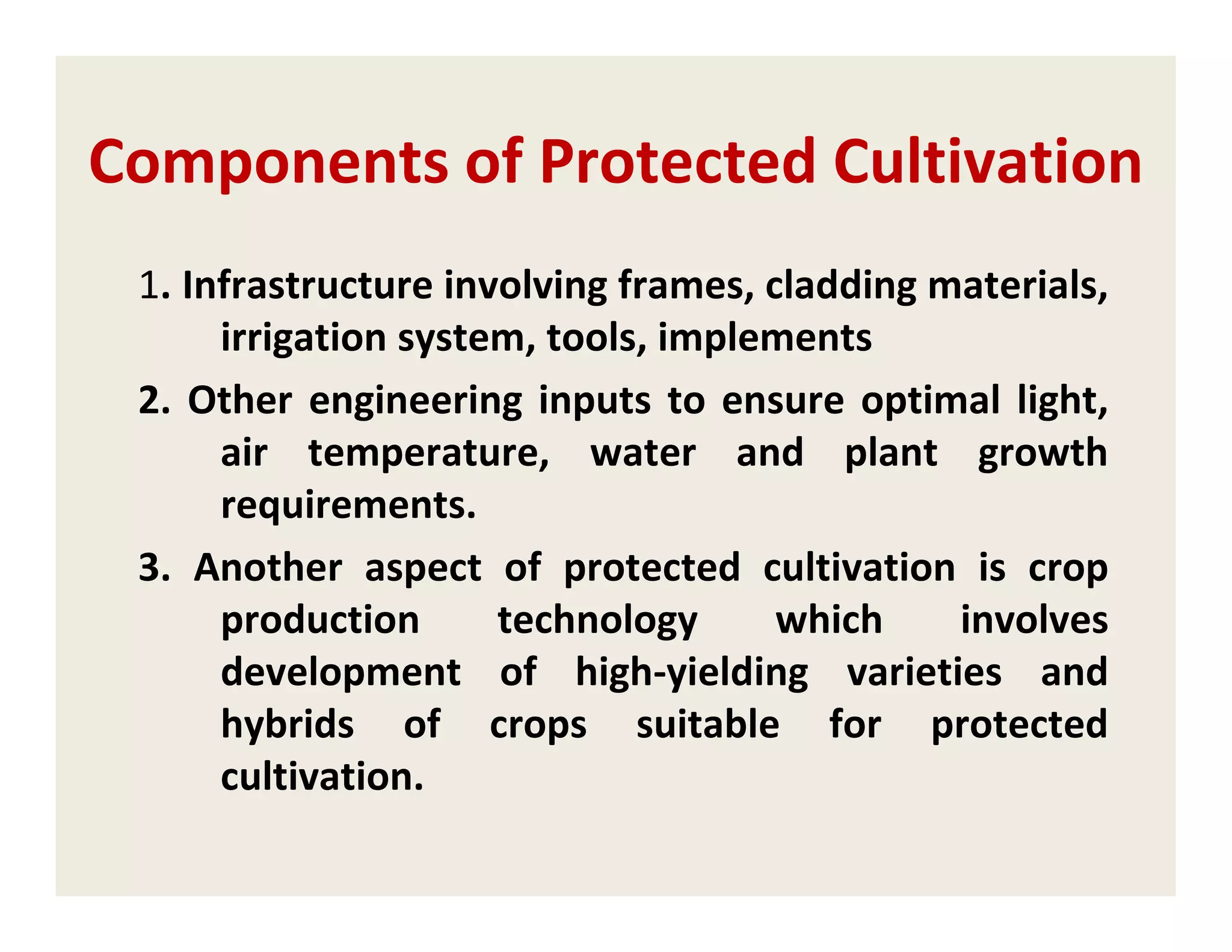 Protected cultivation of vegetables | PDF