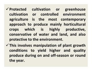 Protected cultivation of vegetables | PDF