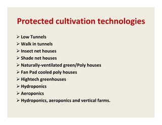 Protected cultivation of vegetables | PDF