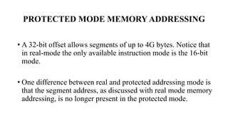 Protected mode memory addressing 8086 | PPTX | Operating Systems | Computer Software and ...