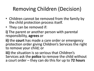 Protecting children processes from referral to conference | PPT