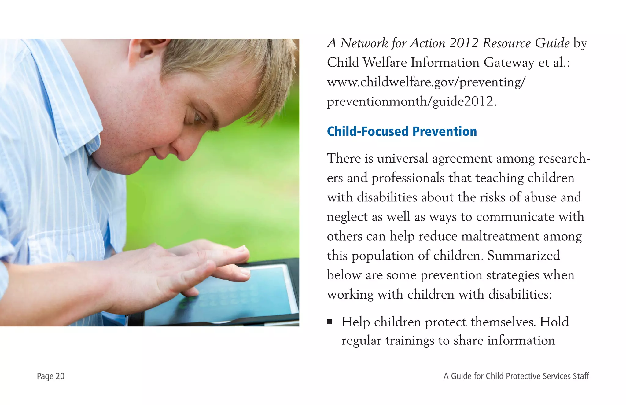 Protecting children with disabilities from abuse and neglect. | PDF