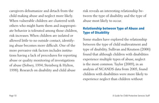 Protecting children with disabilities from abuse and neglect. | PDF