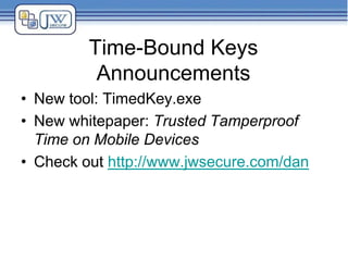 Protecting Data with Short-Lived Encryption Keys and Hardware Root of Trust | PPTX