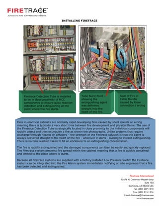 Protecting Electrical Cabinets With Firetrace | PDF