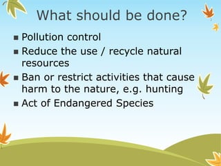 protecting endangered plant and animal species | PPT
