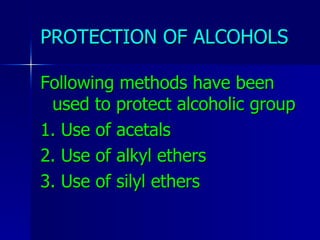 Protecting Groups | PPT