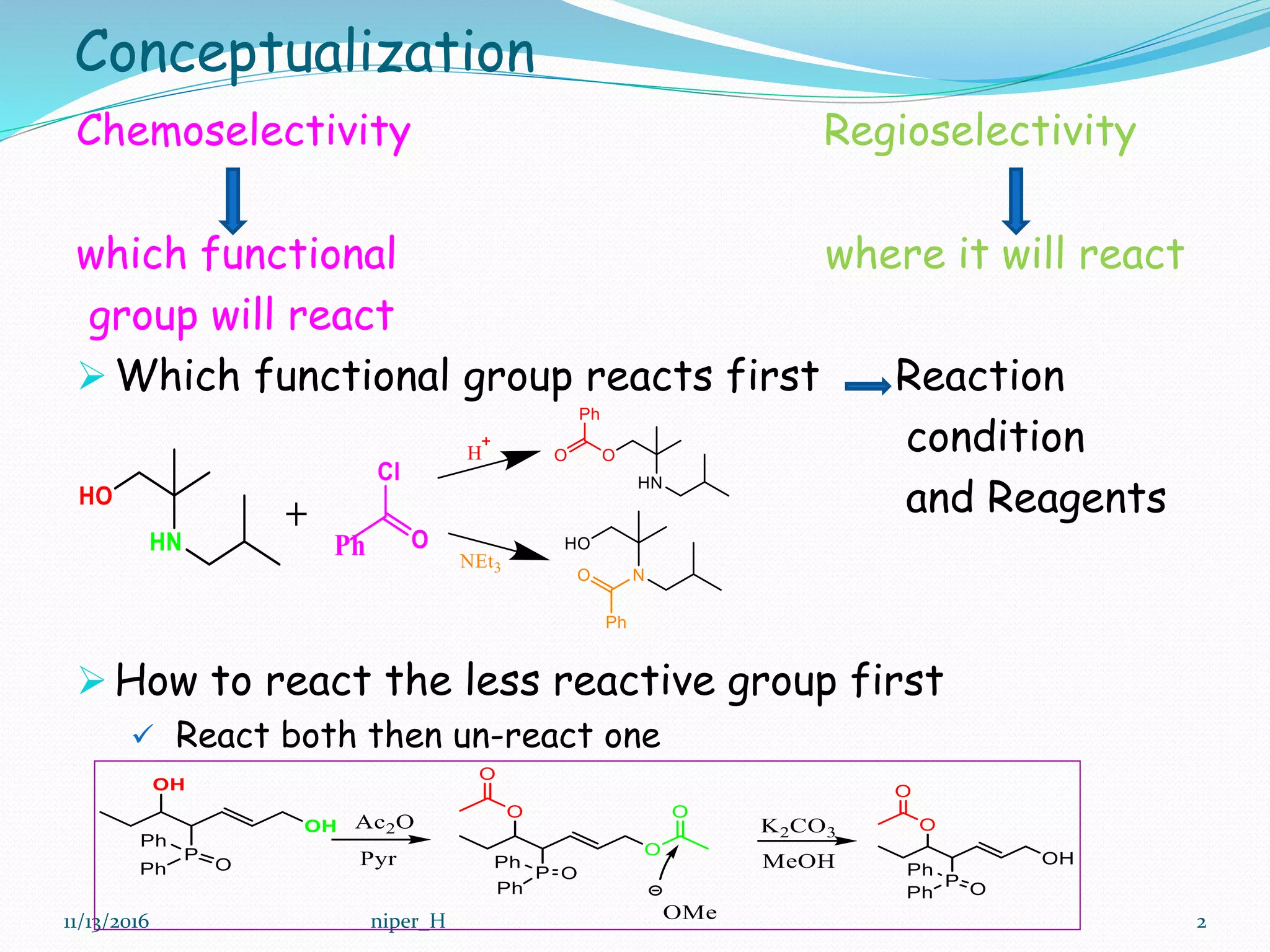 Protecting groups and deprotection- -OH, -COOH, C=O, -NH2 groups. | PPTX