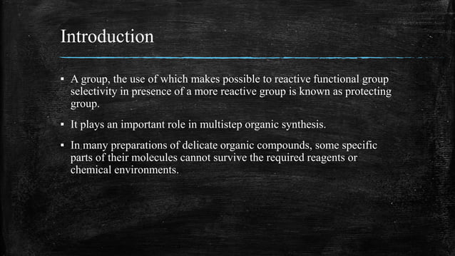 Protecting groups | PPTX