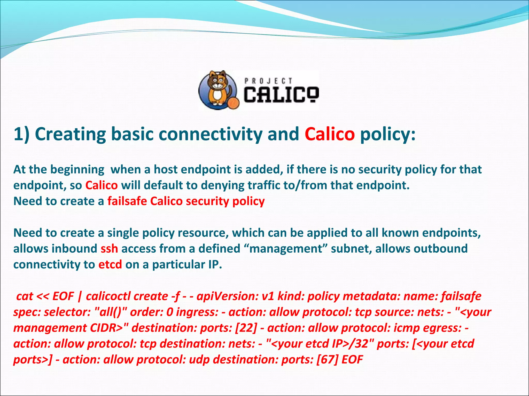 Protecting host with calico | PPT