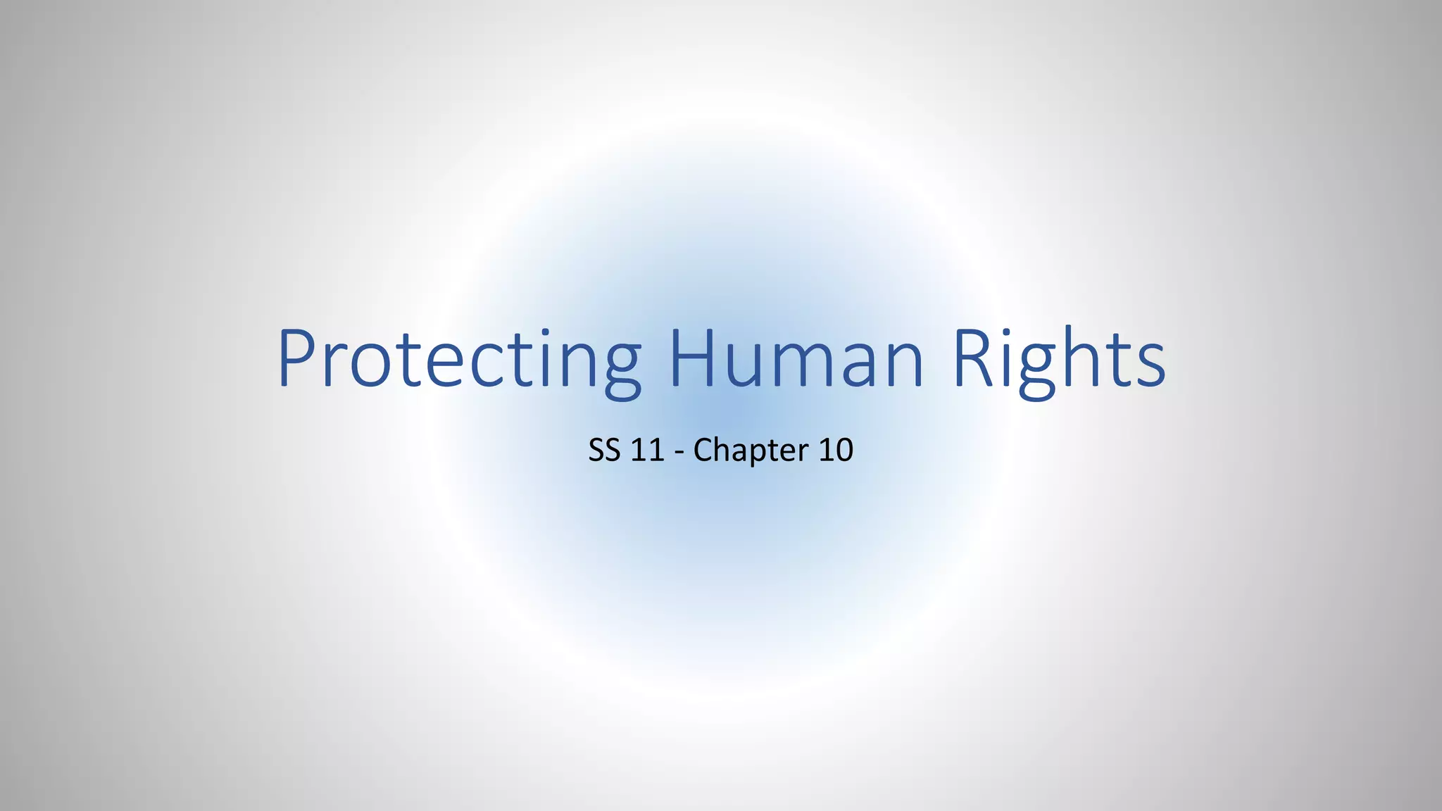 Protecting Human Rights | PPTX