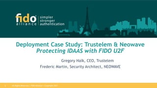 Protecting IDAAS with FIDO Authentication | PDF
