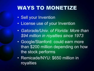 Protecting & monetizing your intellectual property | PPT