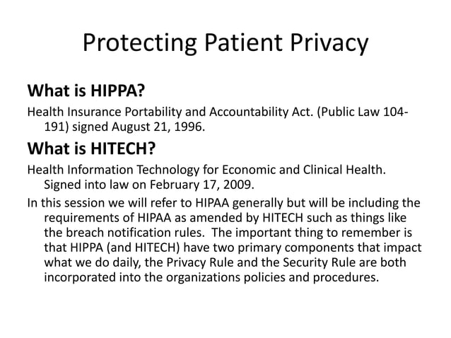 Protecting patient privacy | PPTX