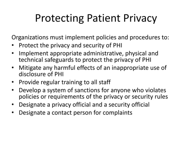 Protecting patient privacy | PPTX