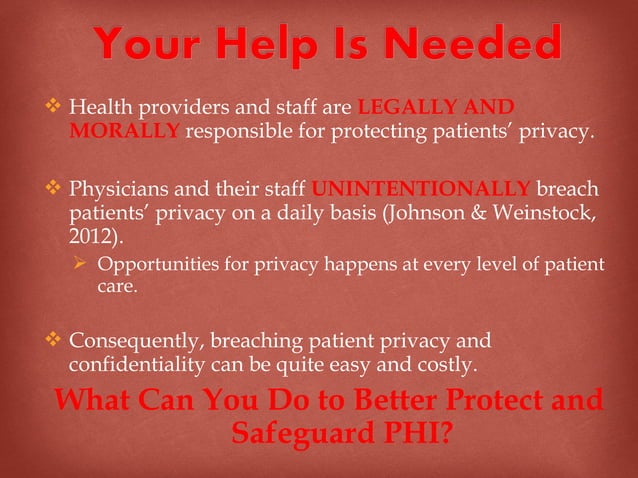 Protecting patient privacy and confidentiality | PPS