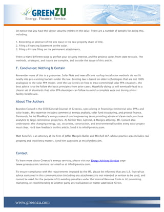 Protecting Solar PPA From Foreclosure | PDF