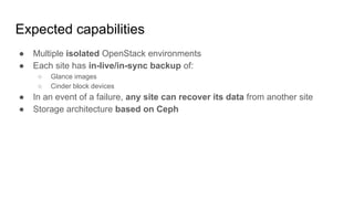 Protecting the Galaxy - Multi-Region Disaster Recovery with OpenStack ...