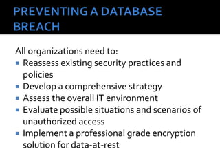Protecting the Healthcare Database | PPT