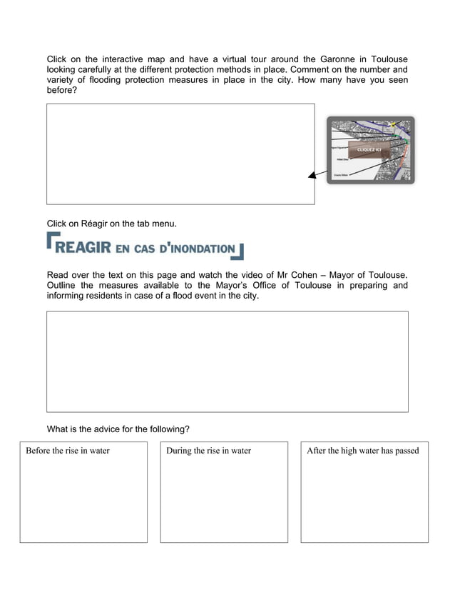River Management in Toulouse - GCSE Geography Case Study | DOC