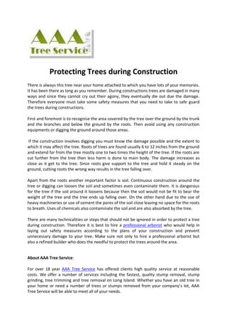 Protecting Trees During Construction | PDF | Gardening | Home & Garden