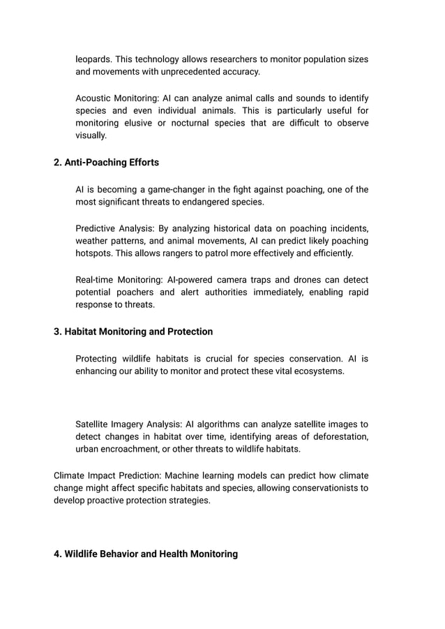 Protecting Wildlife_ The Role of AI in Monitoring Endangered Species.pdf
