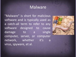 Protecting Windows Networks From Malware | PPTX | Operating Systems | Computer Software and ...