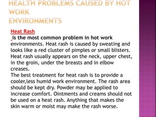 Protecting workers from the effect of heat stress | PPTX