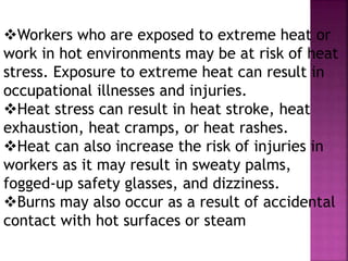 Protecting workers from the effect of heat stress | PPTX
