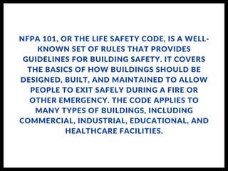 Protecting your business: staying compliant with NFPA codes | PPT