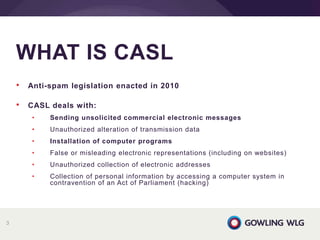 Protecting your castle from CASL | PPT