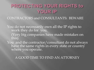 Protecting Your Ip With Agreements | PPT