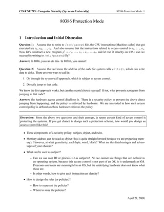 Protection 80386 | PDF