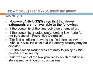 Protection Against Arrest and Detention art 2223 and 24.pptx