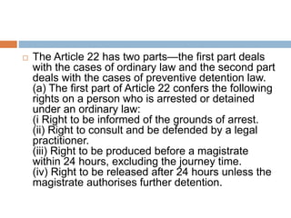 Protection Against Arrest and Detention art 2223 and 24.pptx