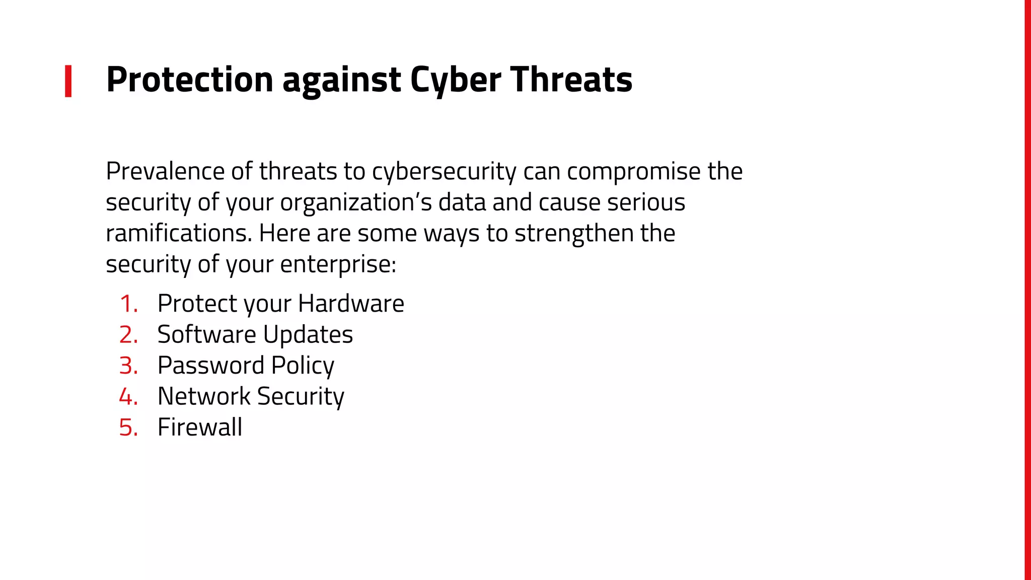 Protection against cyber threats | PPTX